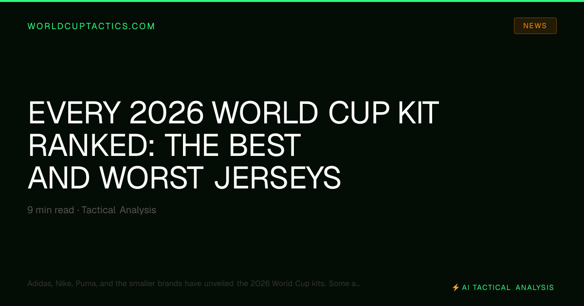 Every 2026 World Cup Kit Ranked: The Best and Worst Jerseys ...