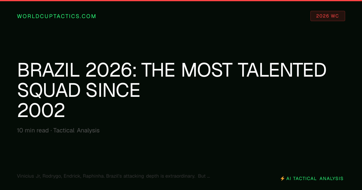 Brazil 2026: The Most Talented Squad Since 2002 | WorldCupTactics