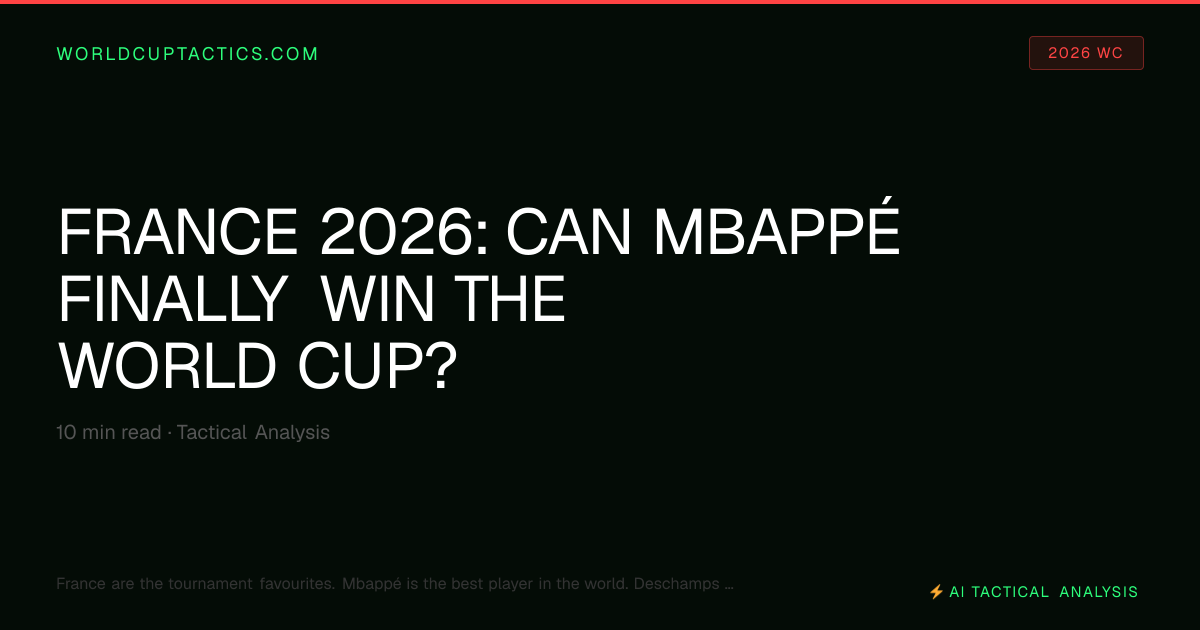 France 2026: Can Mbappé Finally Win the World Cup? | WorldCupTactics