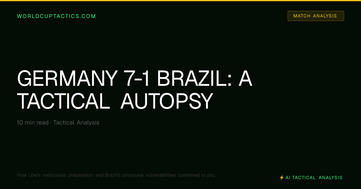 Germany 7-1 Brazil: A Tactical Autopsy | WorldCupTactics