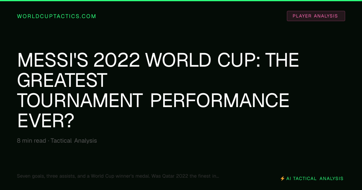 Messi's 2022 World Cup: The Greatest Tournament Performance Ever ...